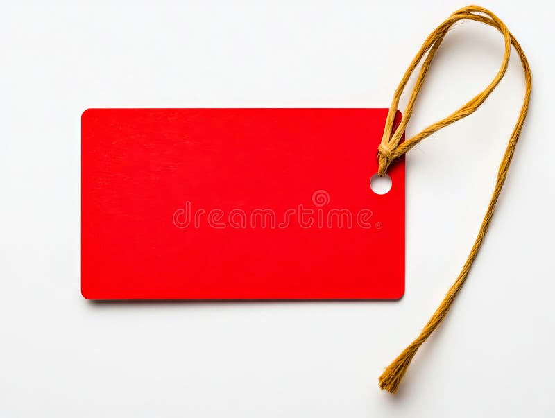A Red Price Tag with a String Attached To it Stock Image - Image of ...