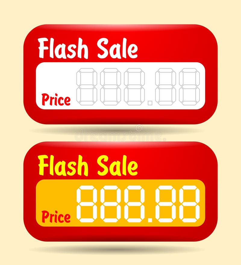 Red Price Tags Vector Mockup Template Stock Vector - Illustration of ...