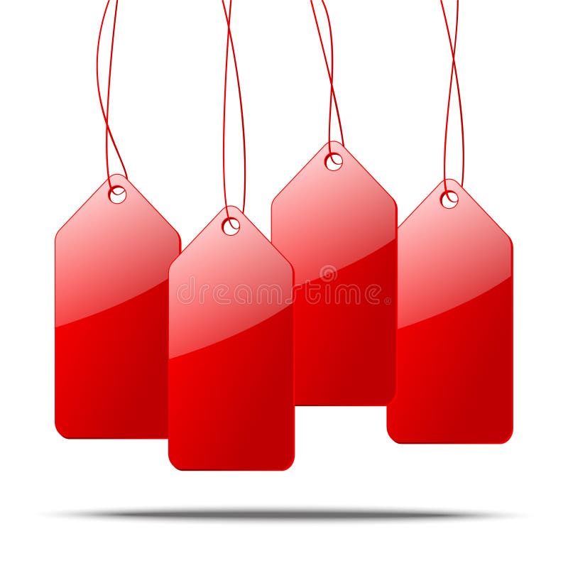 Red price tags stock vector. Illustration of template - 33738890