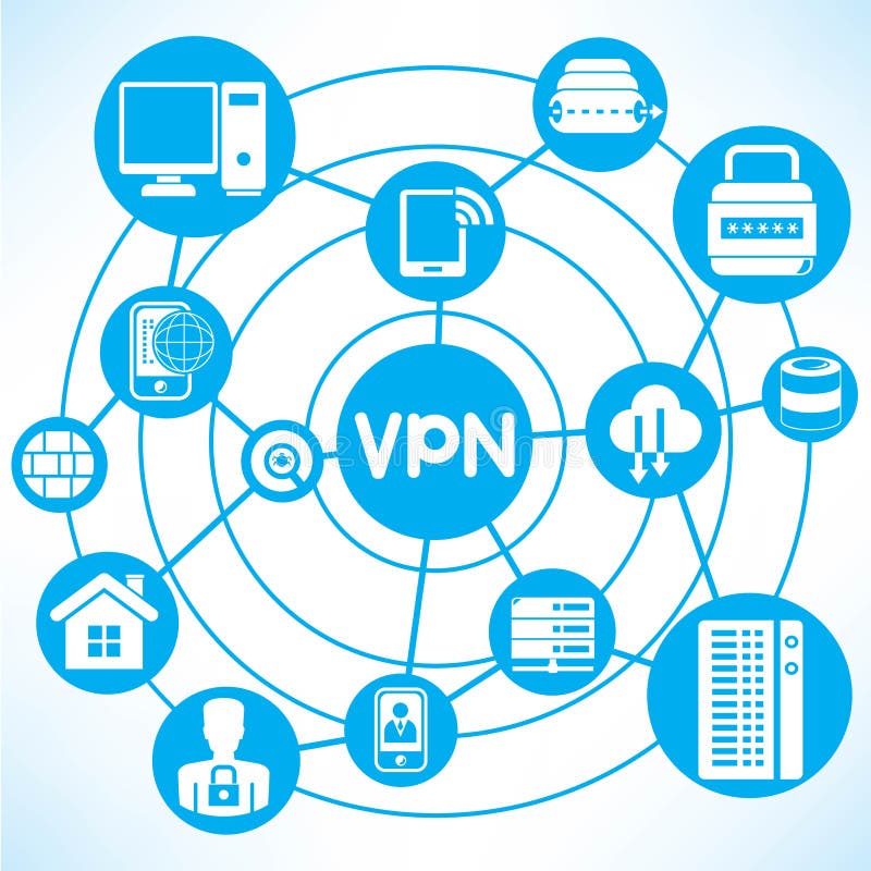 Ejemplo Del Vector Del Diagrama Del VPN Esquema Virtual Del LAN De La ...