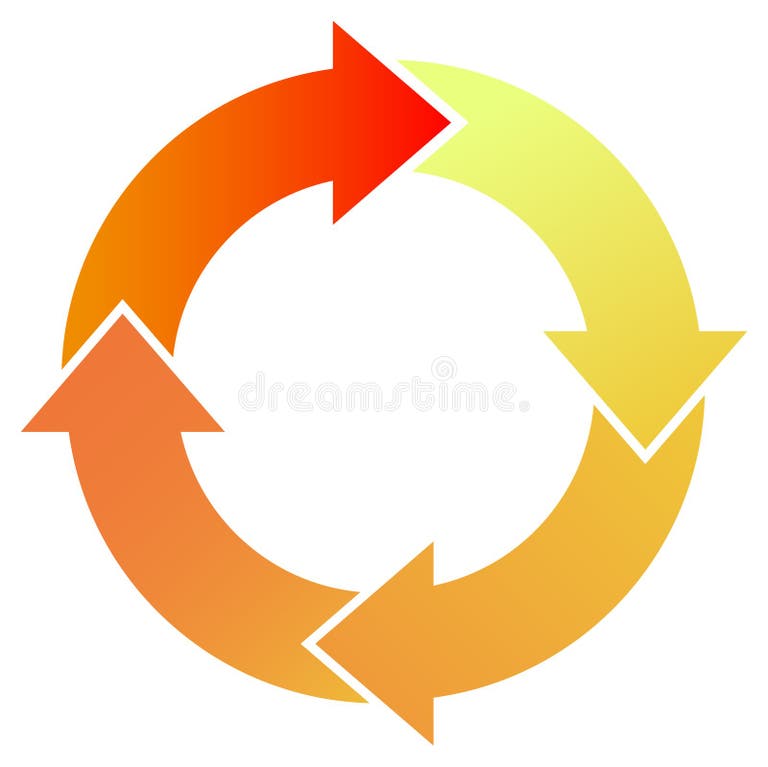 Red Process Arrows stock vector. Illustration of flow - 13702213