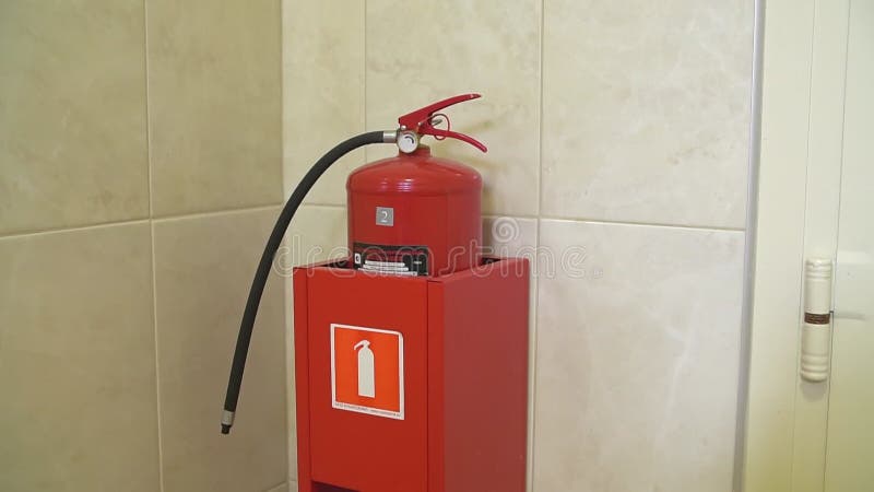 Red Professional Fire Extinguisher Stock Footage - Video of safe, help ...