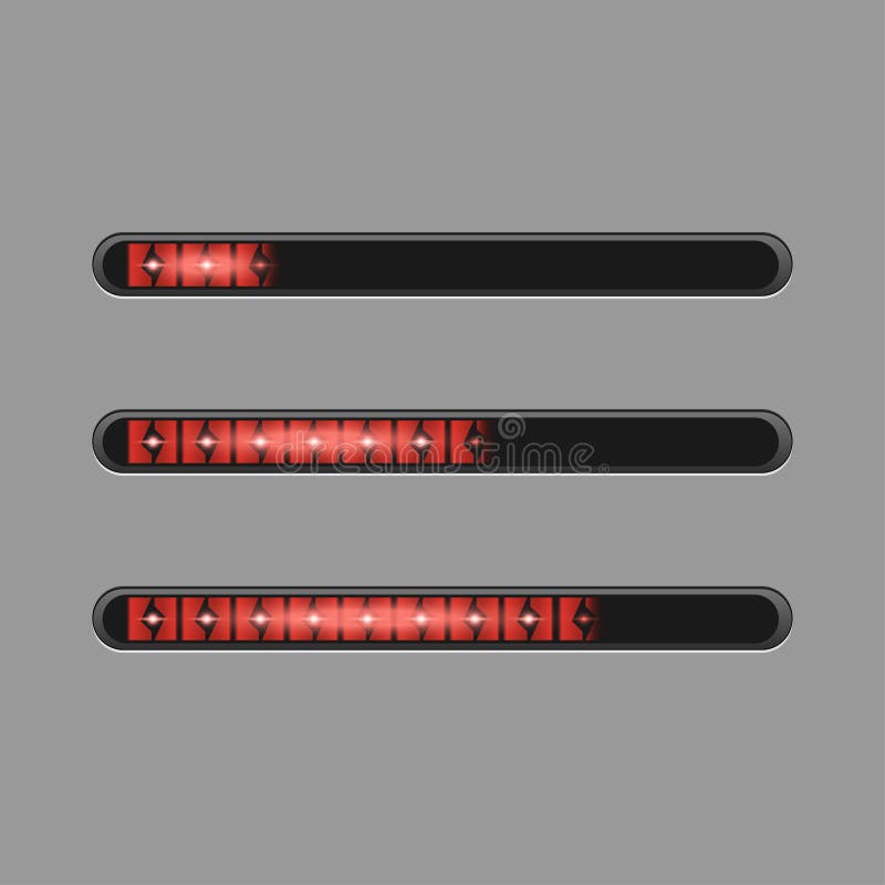 Red Progress Bars stock vector. Illustration of status - 49704838