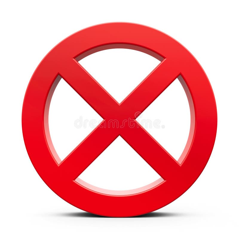 Red Prohibition sign stock illustration. Illustration of design - 141976872