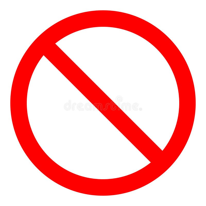 Red Prohibition Sign Collection 4 Pc. Not Allow Icon Stock Vector ...