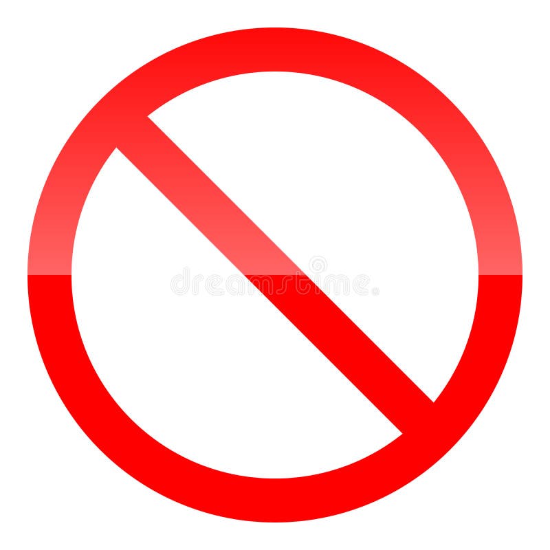 Red Prohibition Sign. Not Allow Icon Stock Vector - Illustration of ...