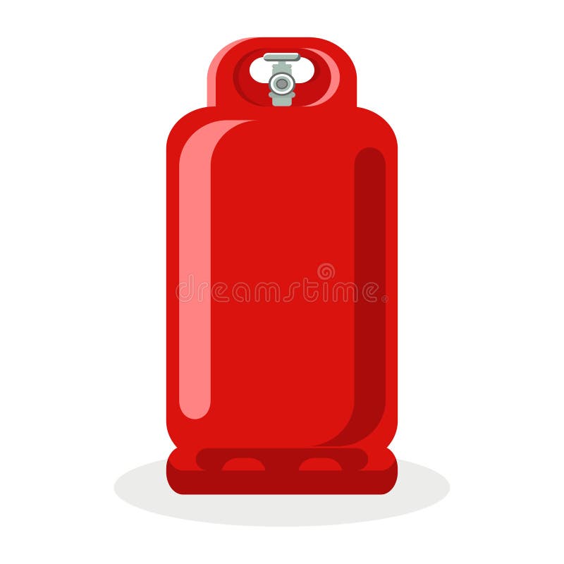 Red Propane Gas Cylinder Tank Design Vector Stock Vector - Illustration ...