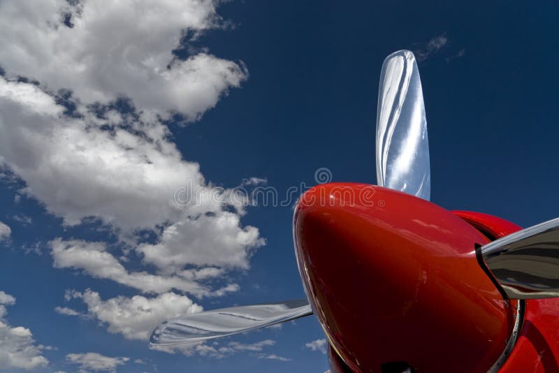 Red propeller stock image. Image of silver, blade, world - 4251285