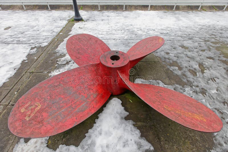 Red Propeller stock image. Image of blades, vessel, marine - 129171753