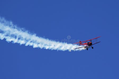 Red propeller Plane stock photo. Image of engine, airplane - 23192494