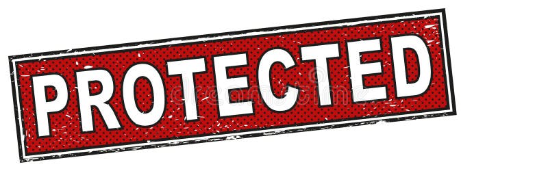 Protected Grungy Rubber Stamp Illustration Stock Illustration ...