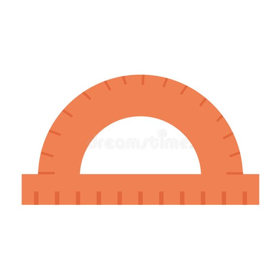 Red Protractor Ruler Isolated on White Background Vector Stock Vector ...