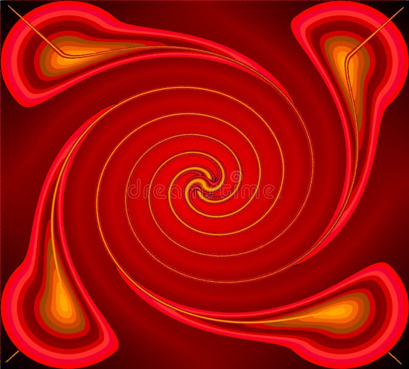 Red psychedelic spiral stock illustration. Illustration of glass - 63475167