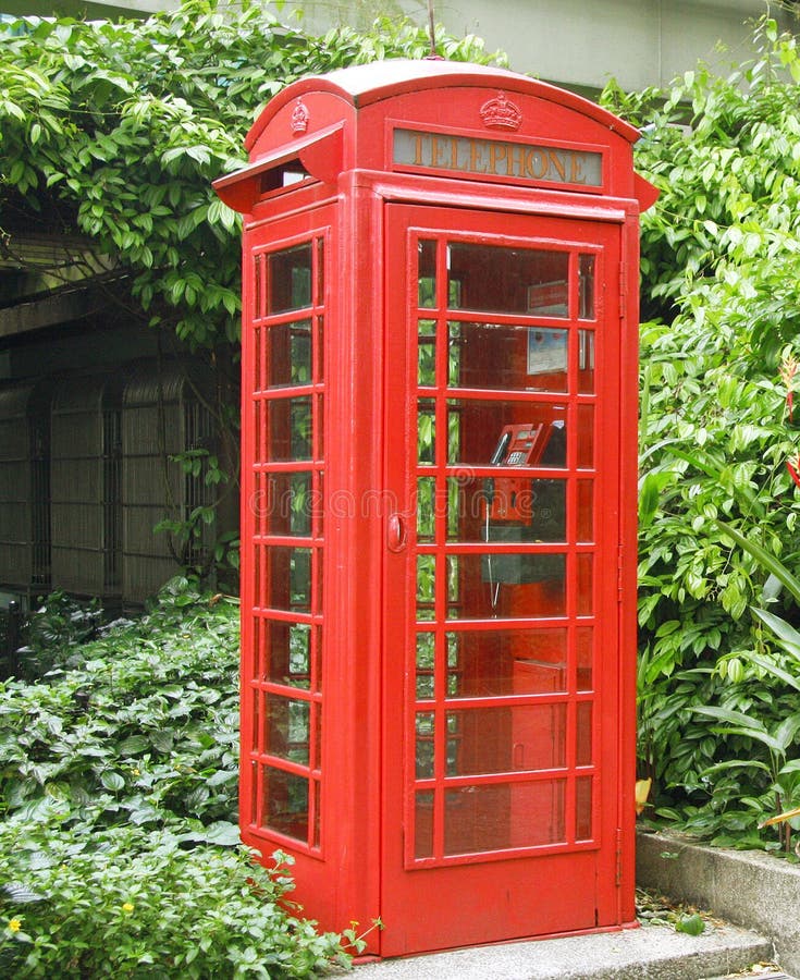 Red Public Telephone stock photo. Image of service, phone - 6343194