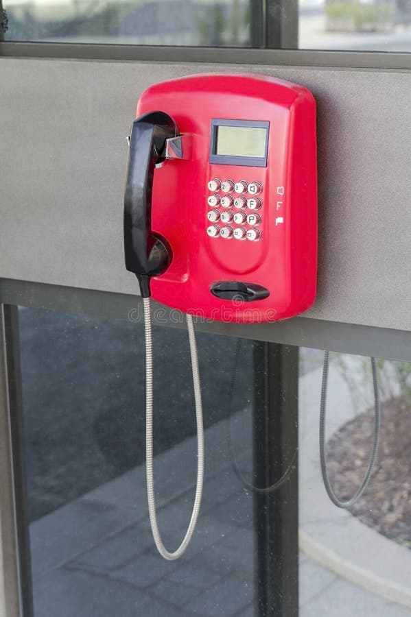 Red public telephone stock image. Image of office, equipment - 181077929