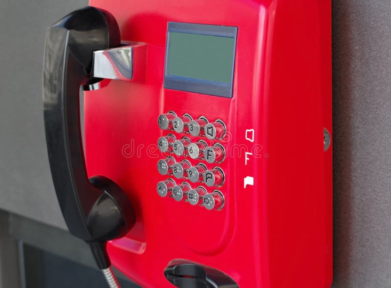 Red public telephone stock image. Image of office, equipment - 181077929