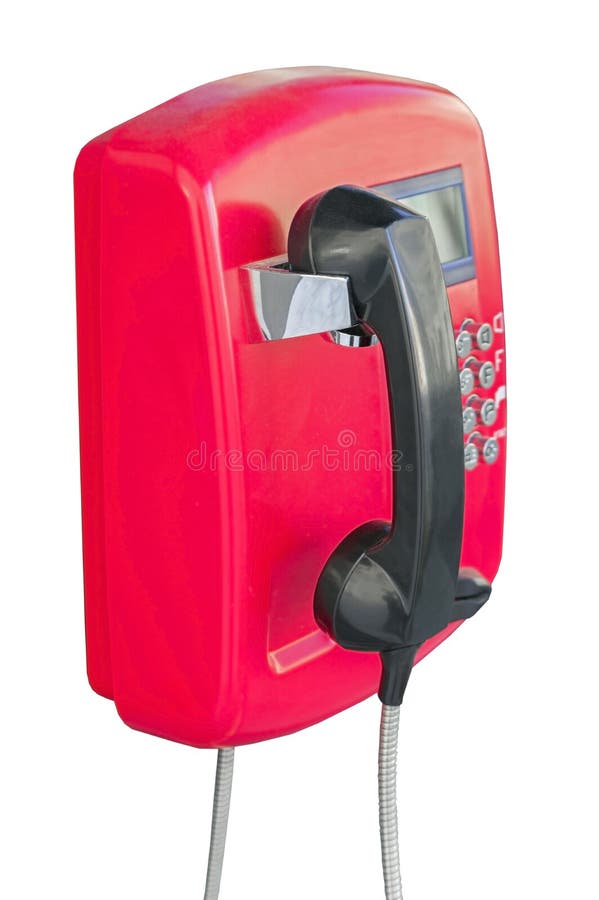 Red public telephone stock image. Image of handset, connect - 182070403
