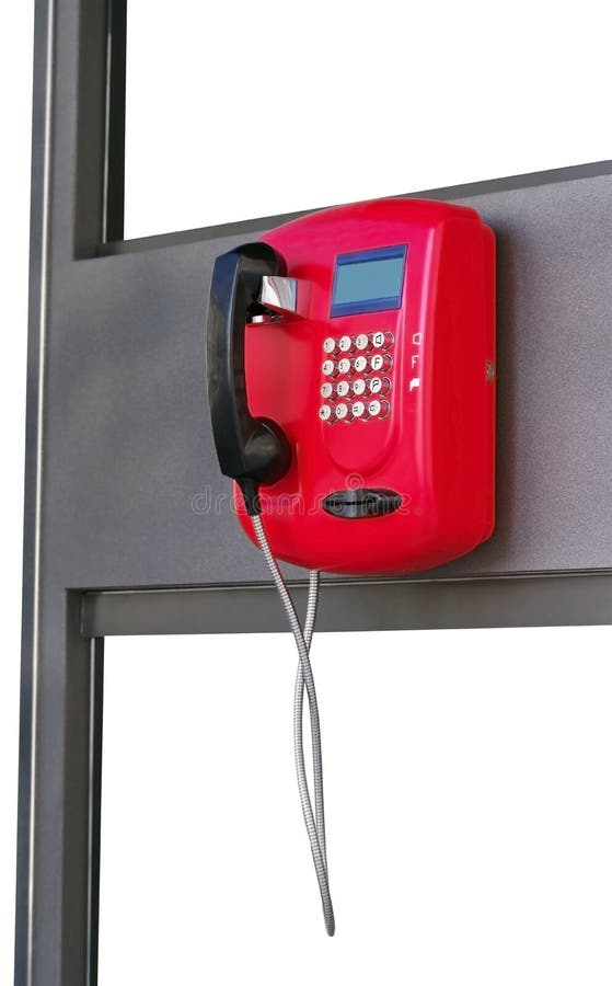 Red public telephone stock image. Image of handset, connect - 182070403