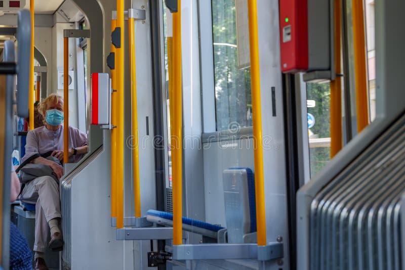 Red Public Transportation Ticket Stamp or Validation Ticket Machine in ...