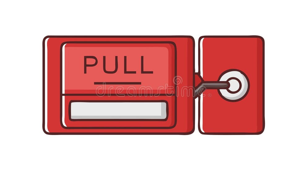 Red Pull Alarm Handle Icon for Emergency, Vector Design Generative AI ...