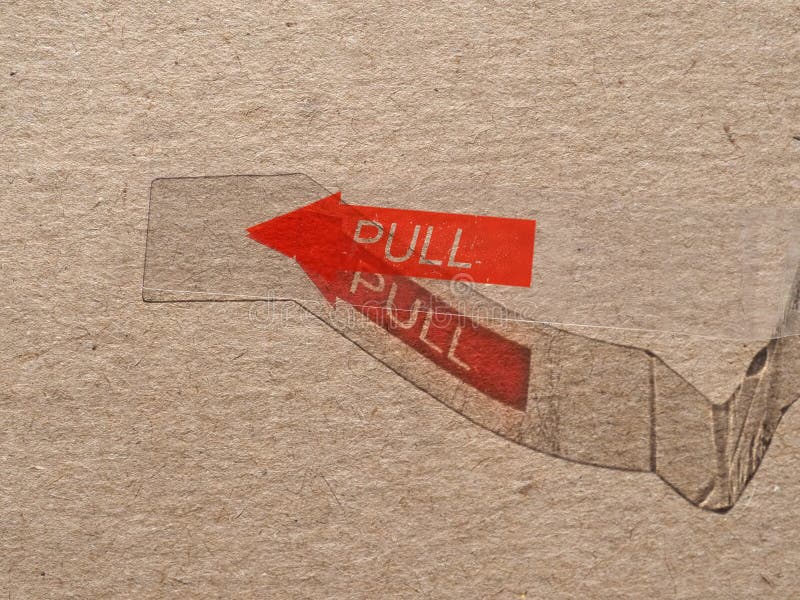 Red pull label stock image. Image of cardboard, paper - 245163933