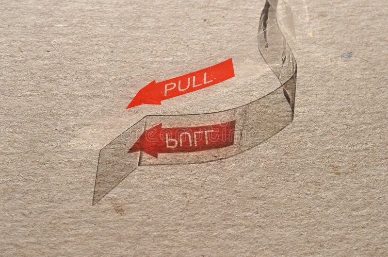 Red pull label stock photo. Image of arrow, label, direction - 247342642