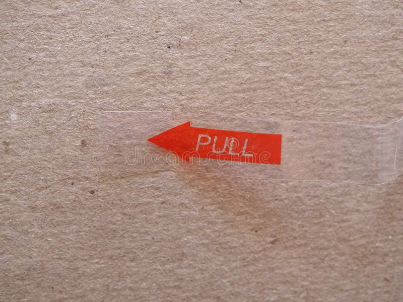 Red pull label stock photo. Image of pulling, paper - 246033026