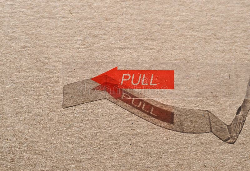 Red pull label stock photo. Image of pulling, paper - 246033026