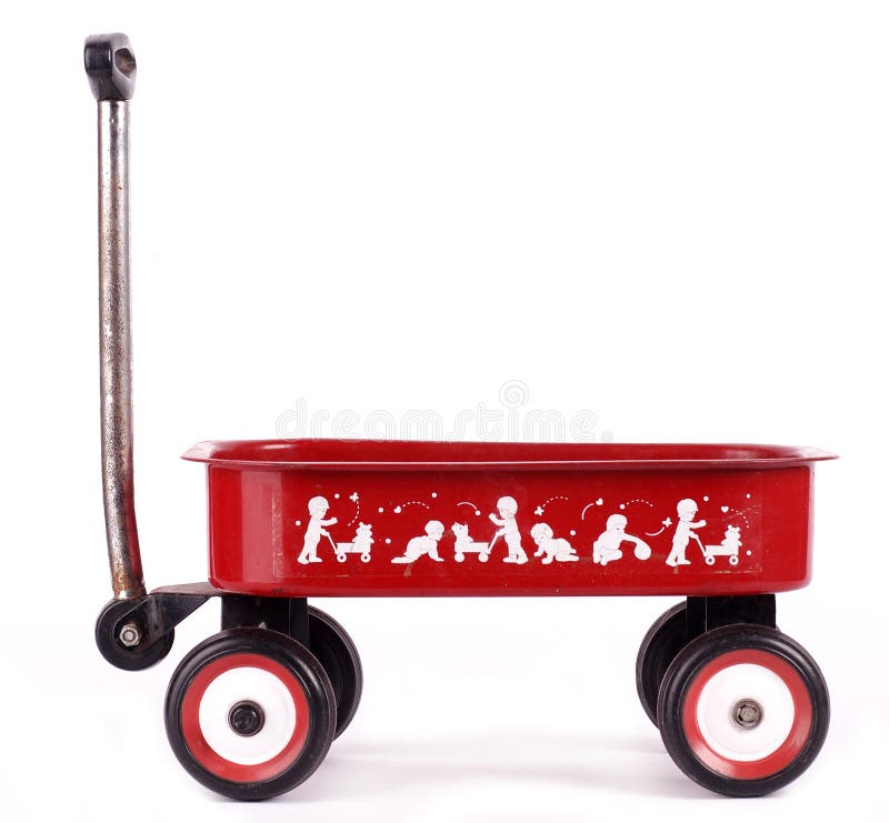 Red Pull Trolley Toys, Old Rusty Wagon, Vintage Color Tone on Pastel ...