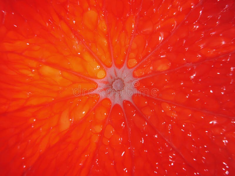 The Red Pulp of the Grapefruit is Close-up. Stock Photo - Image of ...