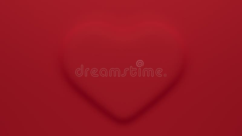 Red Pulsating Heart Embossed from Red Background. Valentine Day ...