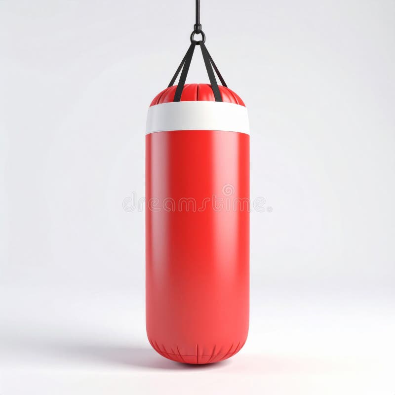 Punching Bag, Hanging from Ceiling in Gym or Training Room Stock ...