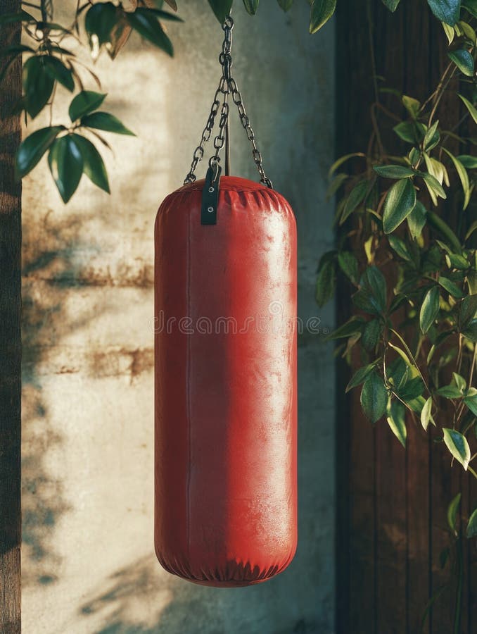 Red Punching Bag Hangs Chain Stock Photos - Free & Royalty-Free Stock ...