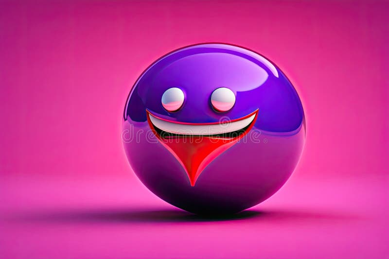 Red and Purple Balloon with Angry Face Generative AI Stock Image ...
