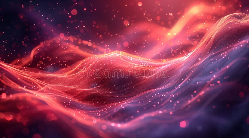 Red and Purple Digital Waves Create an Aesthetically Pleasing Abstract ...