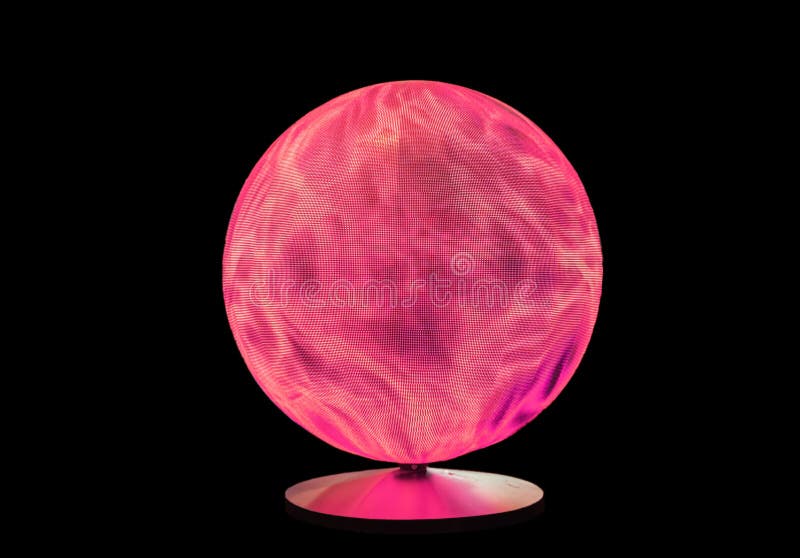 Red Purple Glowing Ball on a Stand on a Dark Background Stock Image ...
