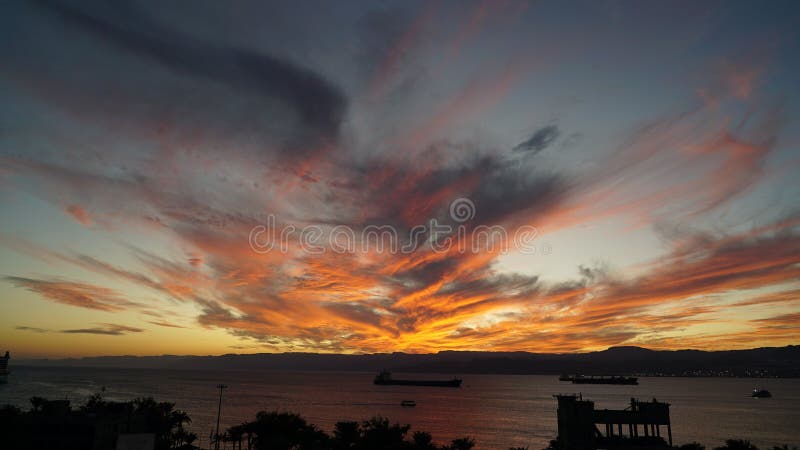Red Purple Orange Blue Pink Sunset Sky Cloud Red Purple Cloudscape Time ...