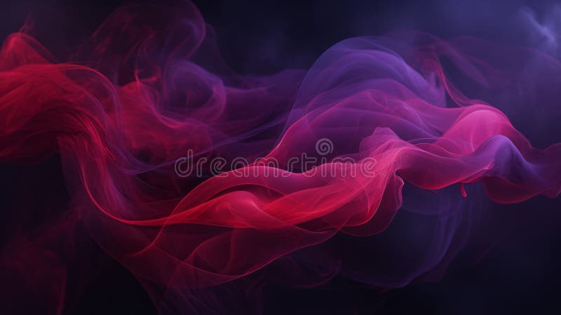 Red and Purple Smoke on a Black Background Stock Illustration ...