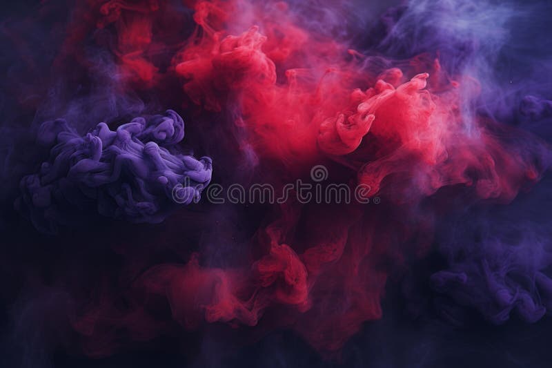 Red and Purple Smoke on a Black Background Stock Illustration ...