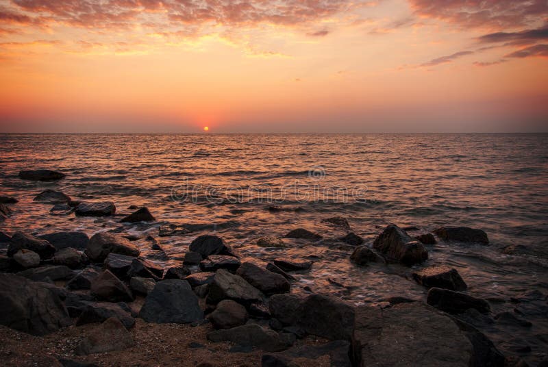 Red purple sunset stock photo. Image of atlantic, orange - 33030932