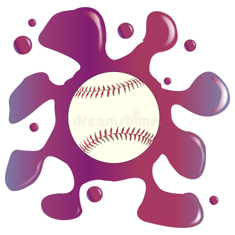 Baseball Splash Blob stock illustration. Illustration of artistic ...
