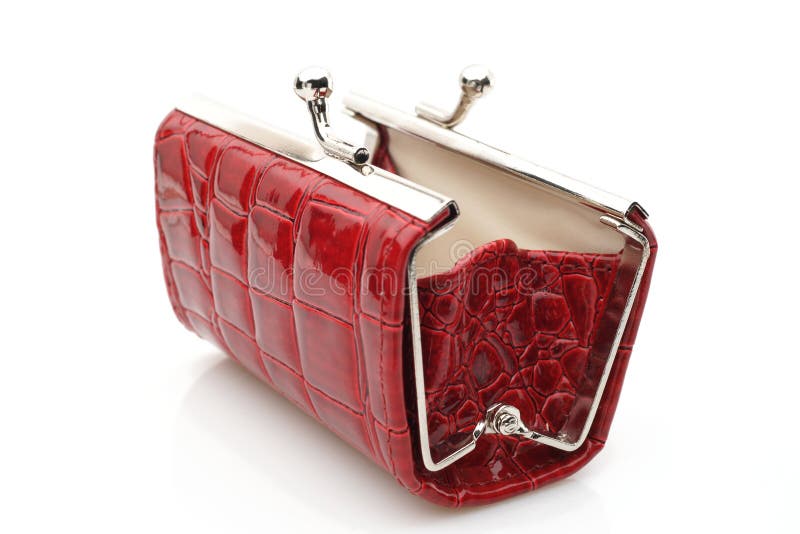 Red Purse stock image. Image of isolated, open, purse - 38728665
