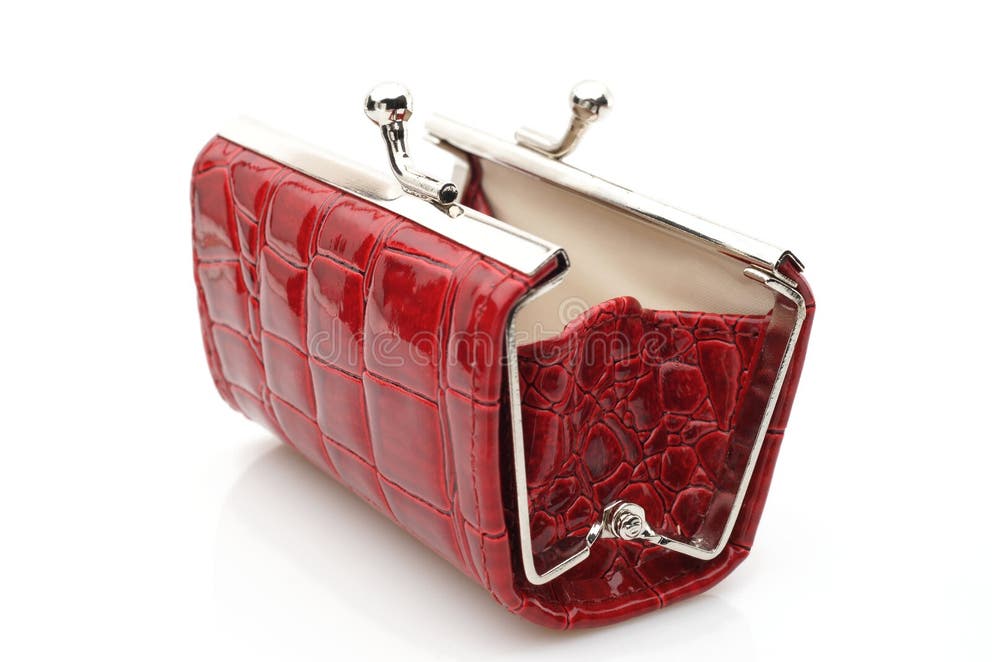 Red Purse stock image. Image of isolated, open, purse - 38728665