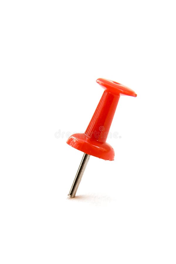 Red Push Pin stock image. Image of bulletin, closeup, detail - 4555249