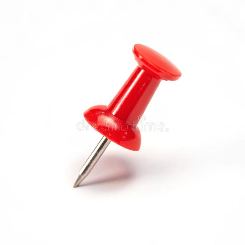 Red Push Pin Isolated on Transparent Background Stock Illustration ...