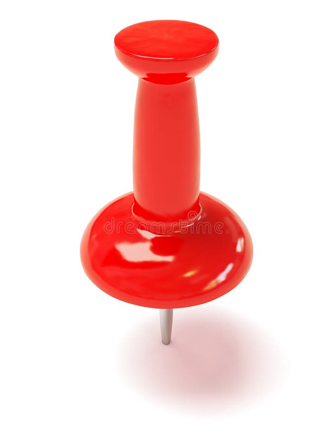 Red push pin stock image. Image of single, needle, isolated - 43299173