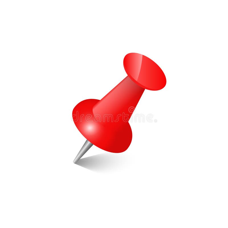 Red Push Pin Thumbtack Top View Stock Vector - Illustration of button ... Red Push Pin Thumbtack Top View Stock Vector - Illustration of button ...
