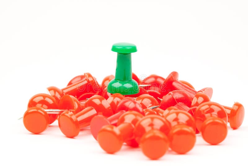 Push Pin Standing Out stock photo. Image of fastener - 34047406