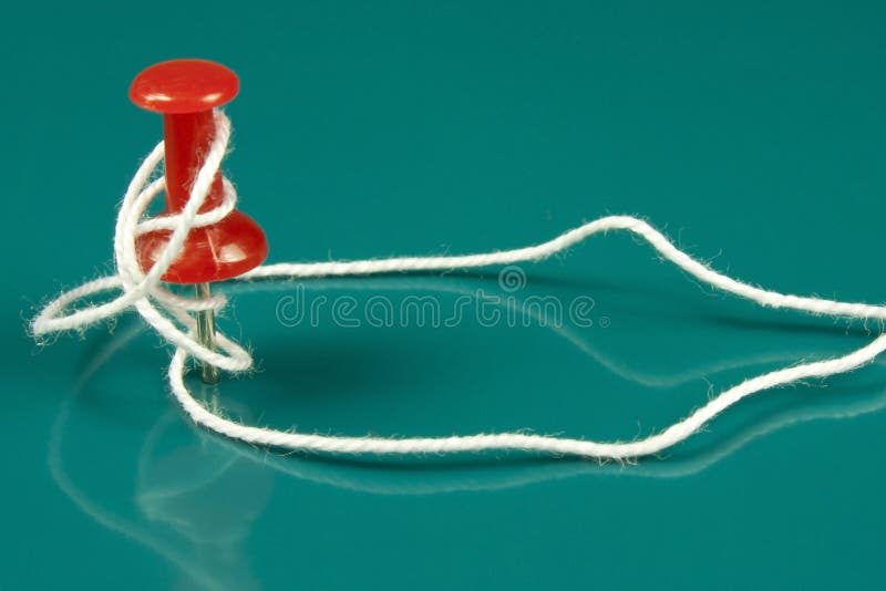 Red push pins stock photo. Image of cotton, thread, spike - 35392578