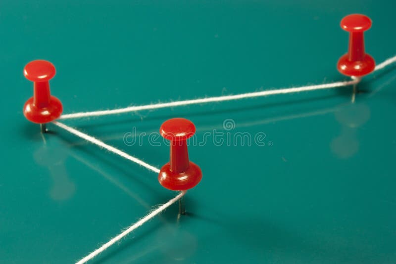 Red push pins stock photo. Image of cotton, thread, spike - 35392578